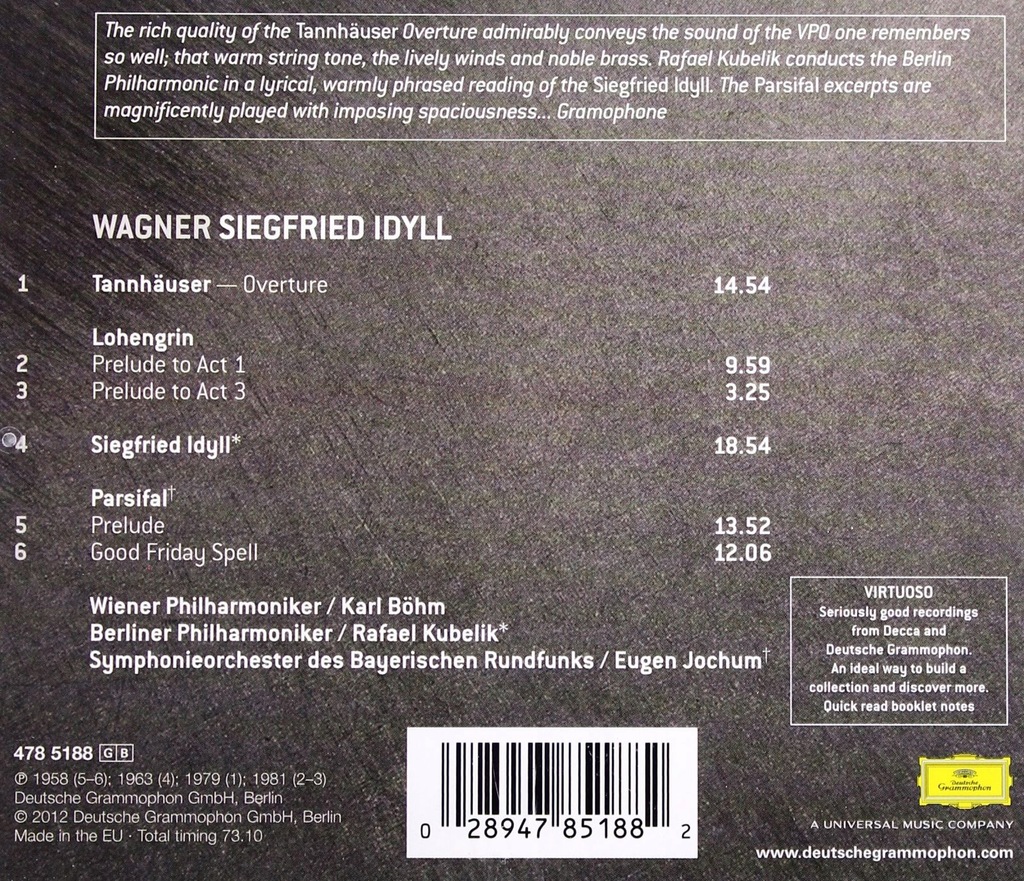 WAGNER OUVERTURES AND PRELUDES (VIRTUOSO) (CD) - 13241274428 - oficjalne archiwum Allegro