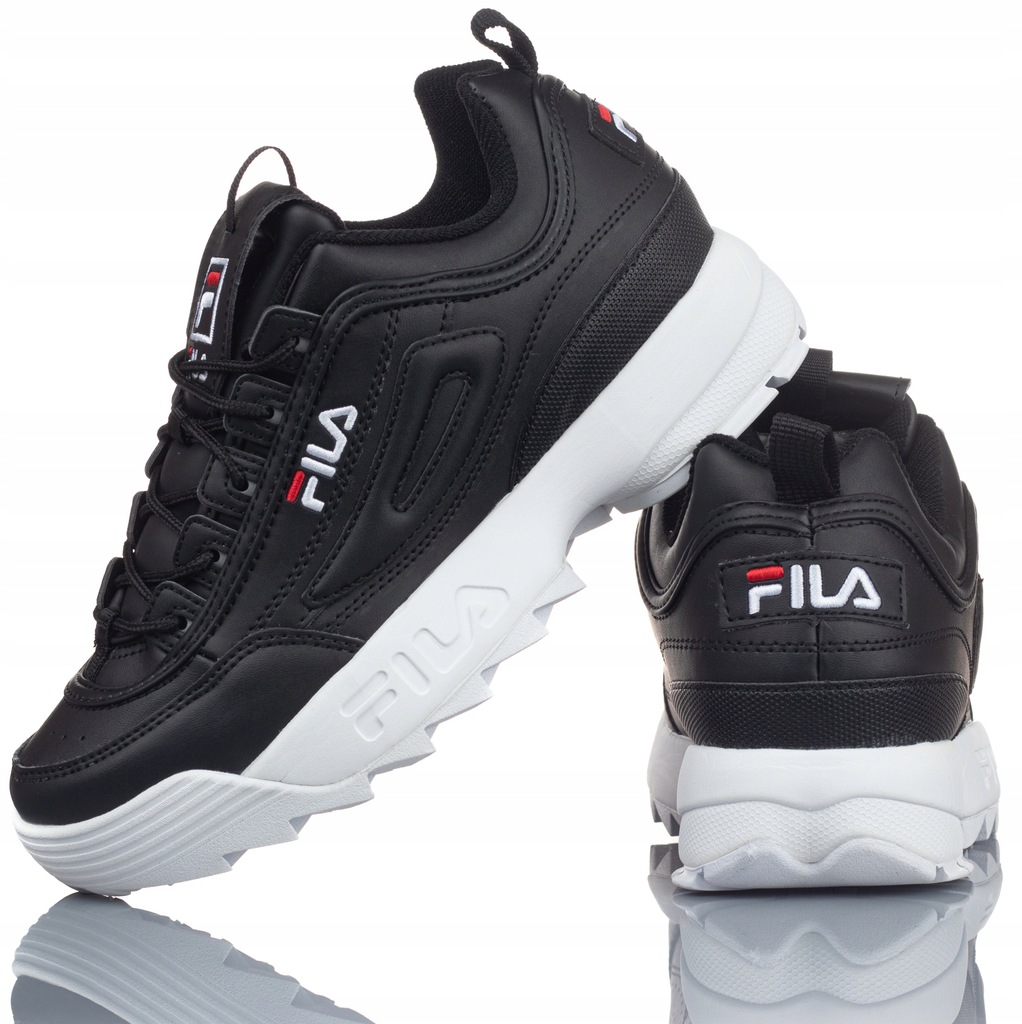 Oryginalne damskie buty sportowe Fila Disruptor Wmn Low czarne rozmiar ...
