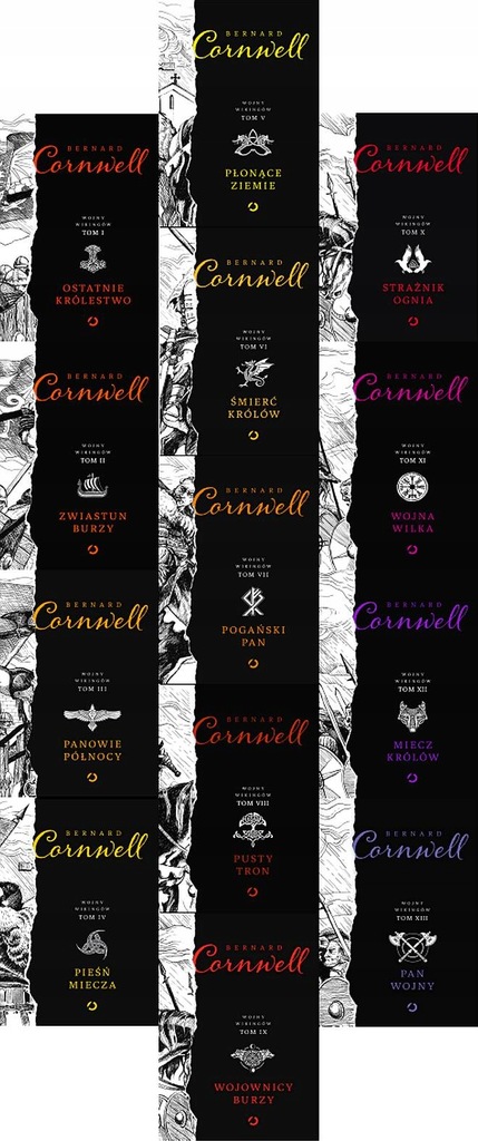 CORNWELL pakiet 13 WOJNY WIKINGÓW Upadek Królestwa - 11019021660 ...