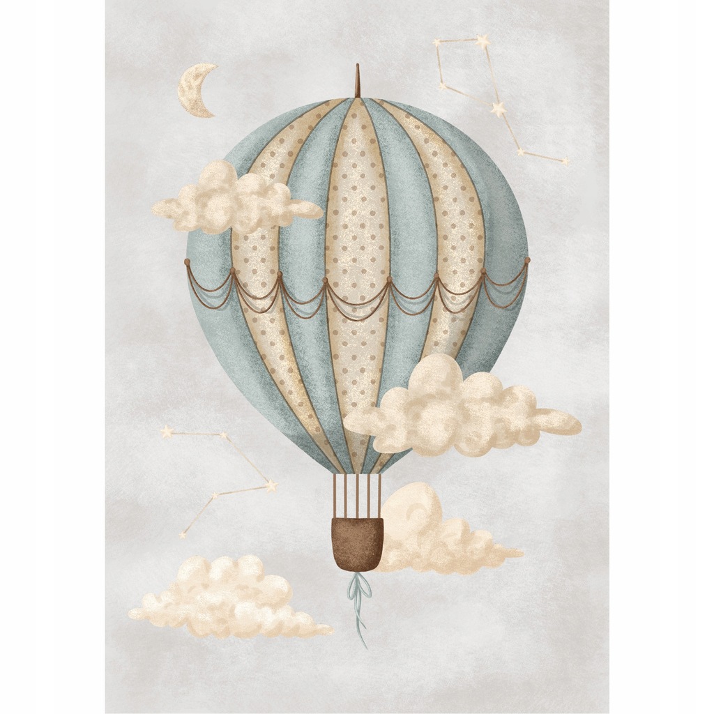 Plakat dla dzieci A3 Balon - Lot balonem nr 2 - 13574125325 - oficjalne archiwum Allegro