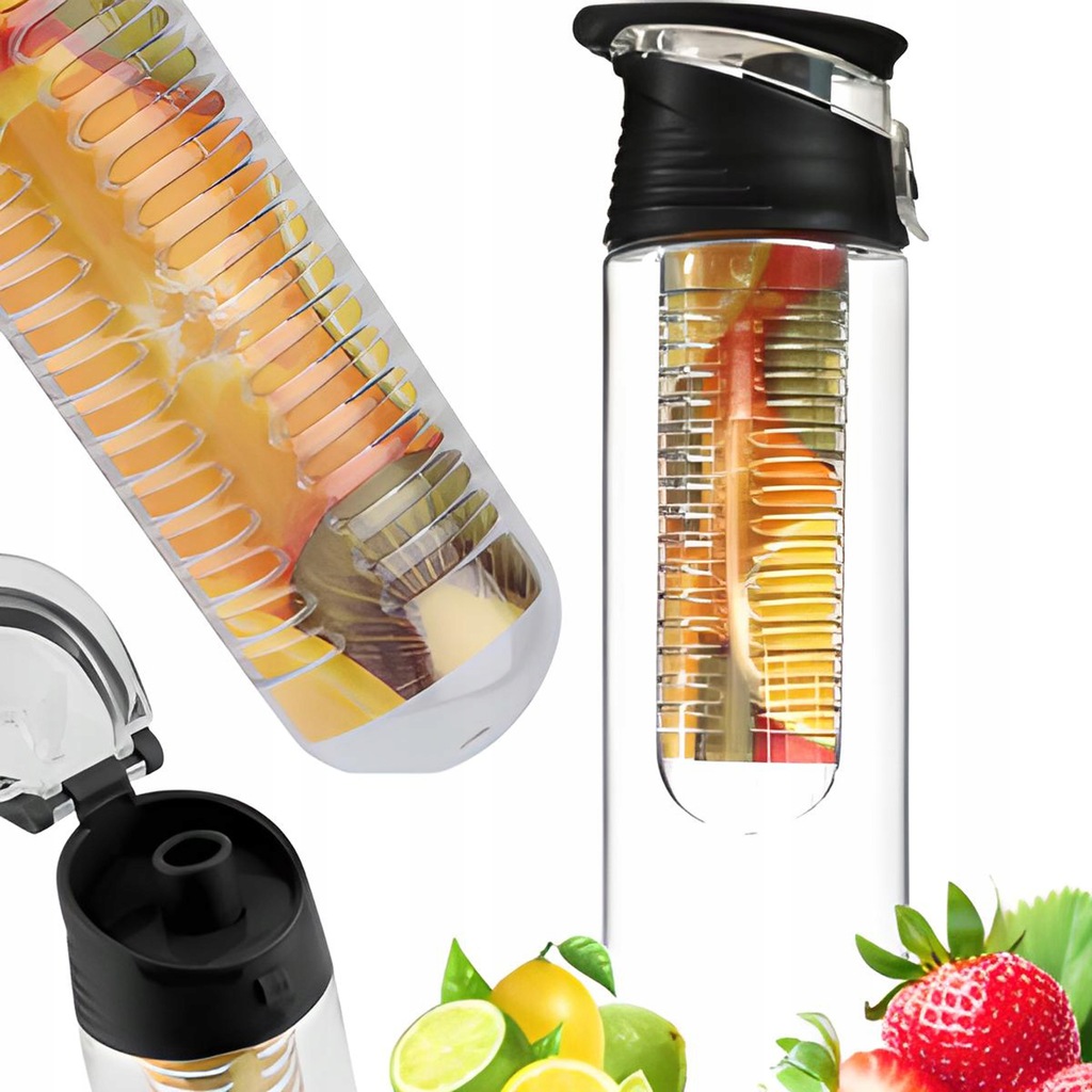 BIDON INFUSER BUTELKA NA WODĘ POJEMNIK OWOCE 700ml - 13238383947 - oficjalne archiwum Allegro