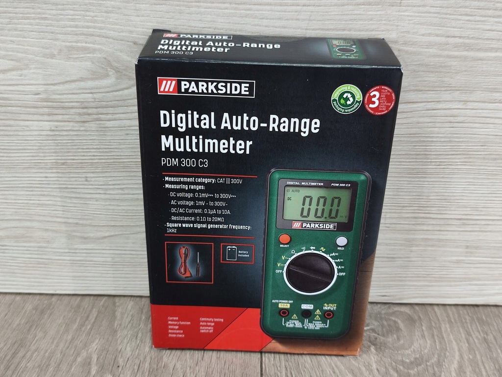 Miernik Multimetr Parkside PDM 300 C3 - 12693264197 - oficjalne archiwum Allegro