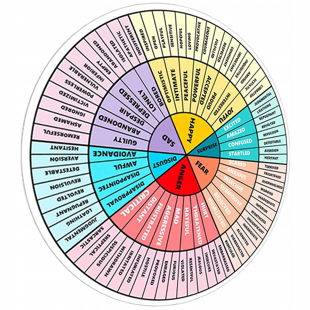 EMOTIONS STICKERS FEELINGS CHART DECAL FOR CARS - 15744630022 ...