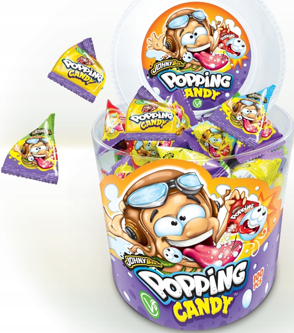 Johny Bee Popping Candy 100 szt. - 13676686520 - oficjalne archiwum Allegro