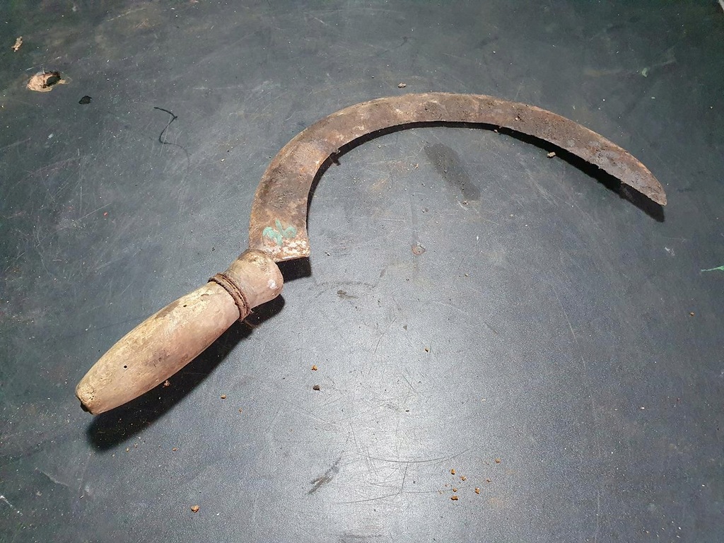 STARY ZABYTKOWY SIERP ORYGINAŁ PRL KOSA NARZĘDZIE - 13781802381 ...