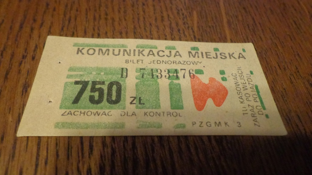 Bilet komunikacja miejska lata 70- 80-90 MZK Ogólny ogólnopolski - 15270608704 - oficjalne ...