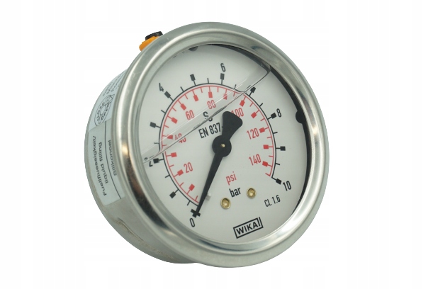 Manometr glicerynowy 0...10 bar Wika 1/2" - 11382450645 - oficjalne archiwum Allegro