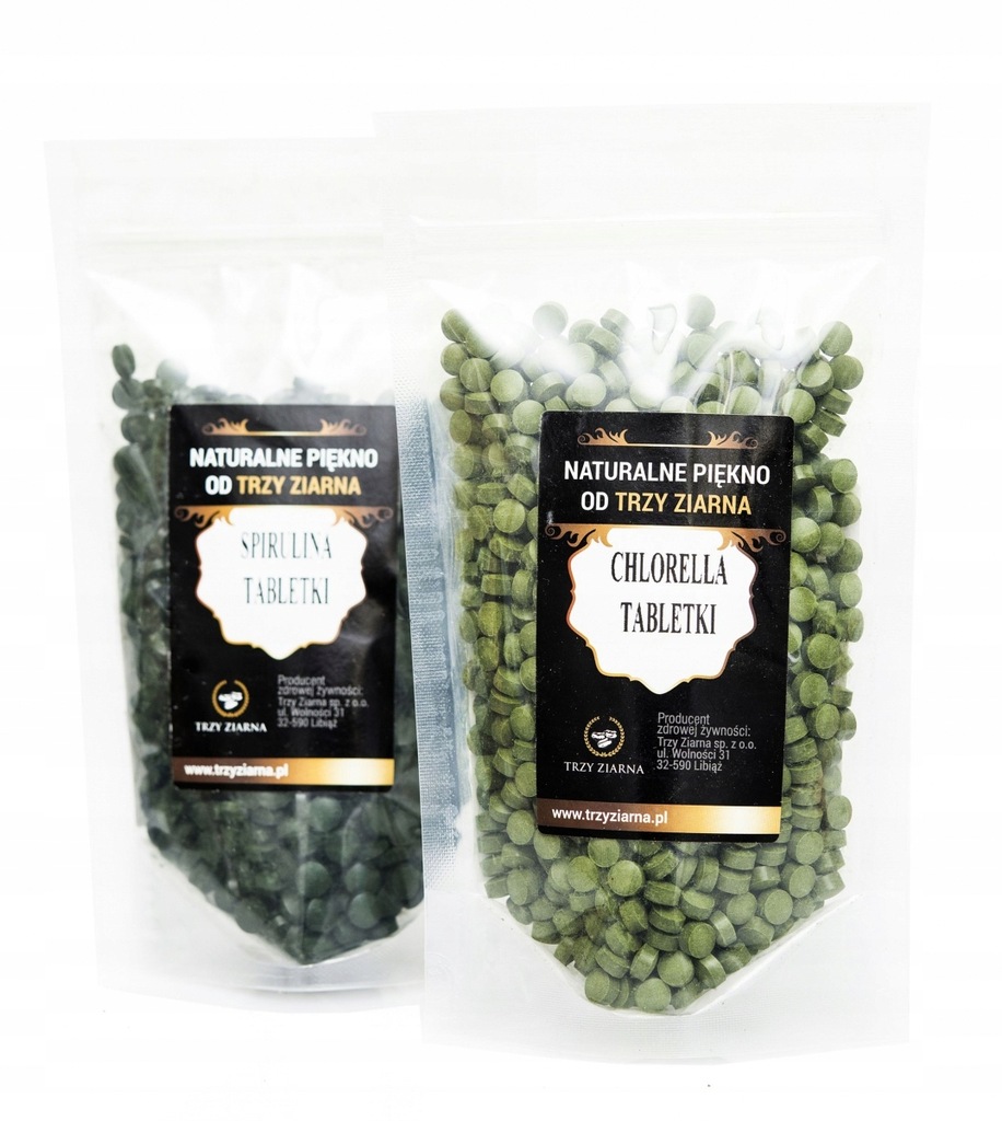 SPIRULINA i CHLORELLA - zestaw 800 tabletek, ALGI - 14085929078 ...