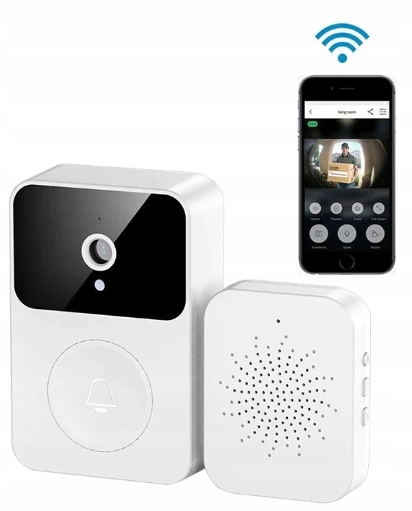 DZWONEK BEZPRZEWODOWY KAMERA WIDEO DOMOFON WIFI - 15112014146 - oficjalne archiwum Allegro