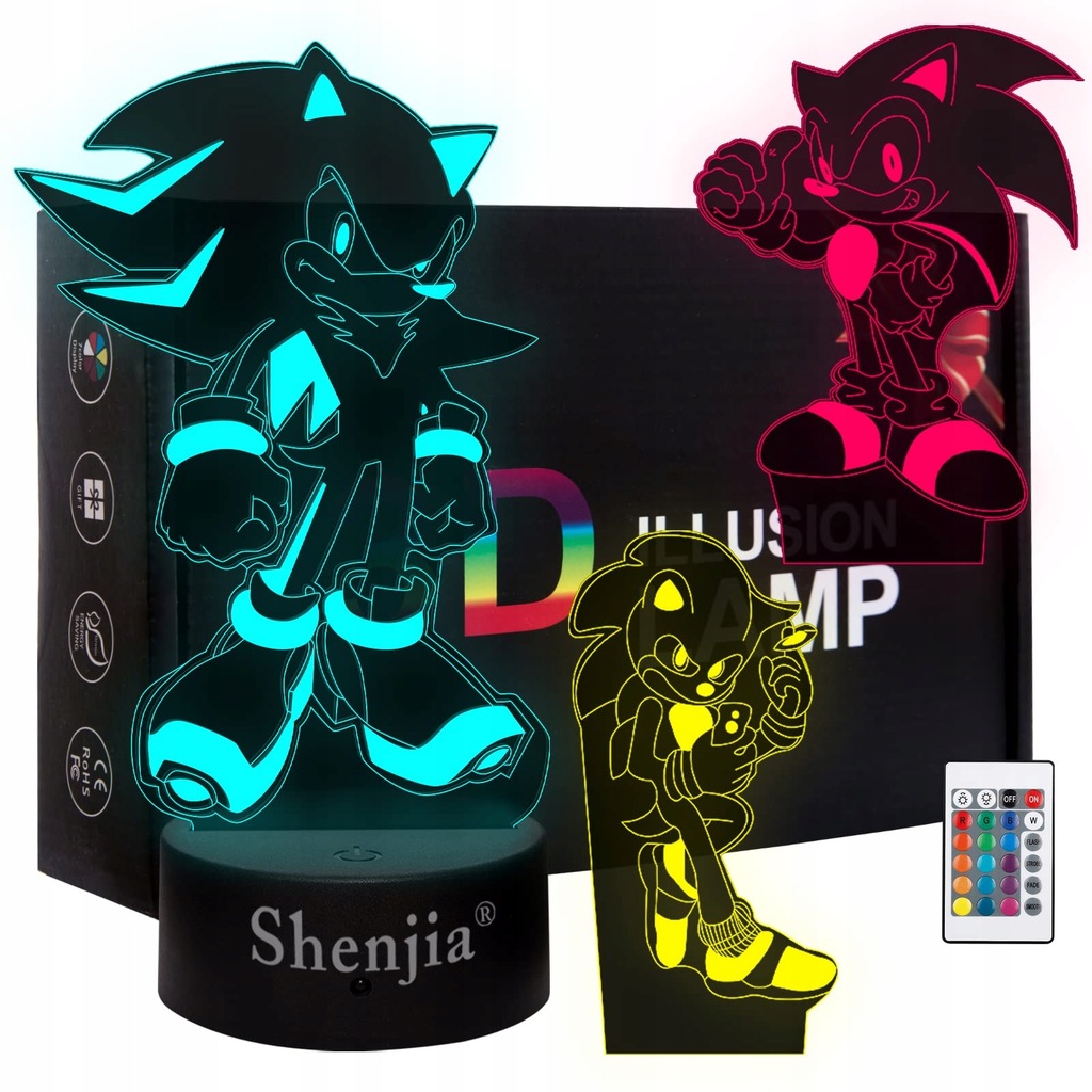 Lampa 3D LED Sonic The Hedgehog Luce - 13609067200 - oficjalne archiwum ...