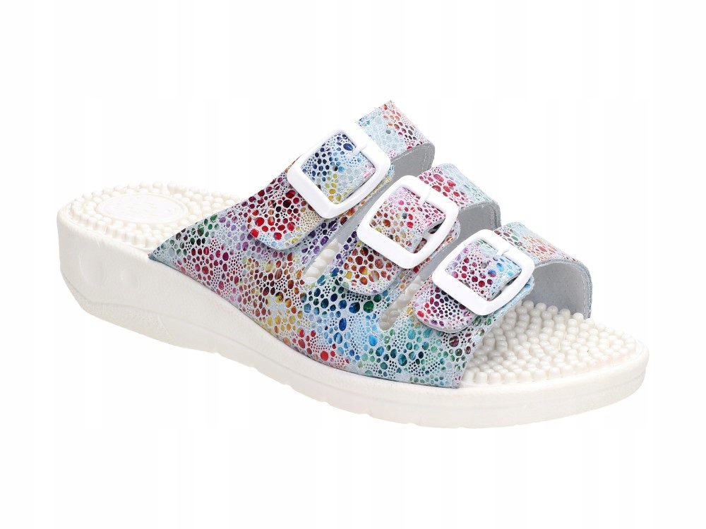 MEDYCZNE KLAPKI SKÓRZANE - FAKIRKI - MELANŻ 39 - 11755400150 ...