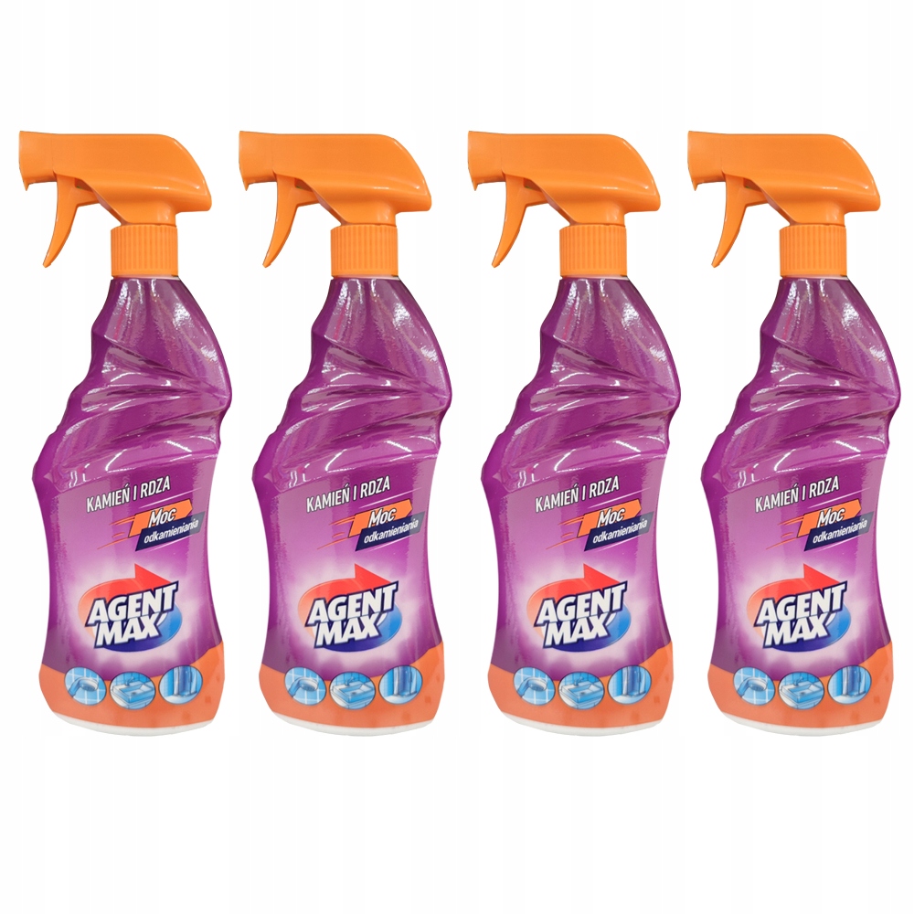 4X PŁYN AGENT MAX CZYSTOŚĆ I HIGIENIA KAMIEŃ RDZA - 12328419282 ...