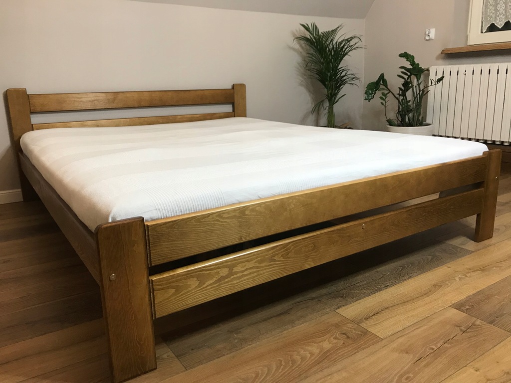 ŁÓŻKO drewniane 140x200 orzech, olcha, dąb, JAKOŚĆ - 13541997842 ...