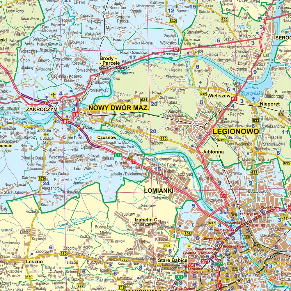 mapa Województwo mazowieckie - 8000063308 - oficjalne archiwum Allegro