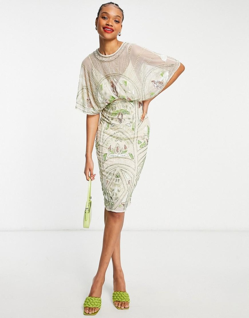 LG3003 ASOS SUKIENKA MIDI ODKRYTE PLECY__XS - 12746905663 - oficjalne archiwum Allegro