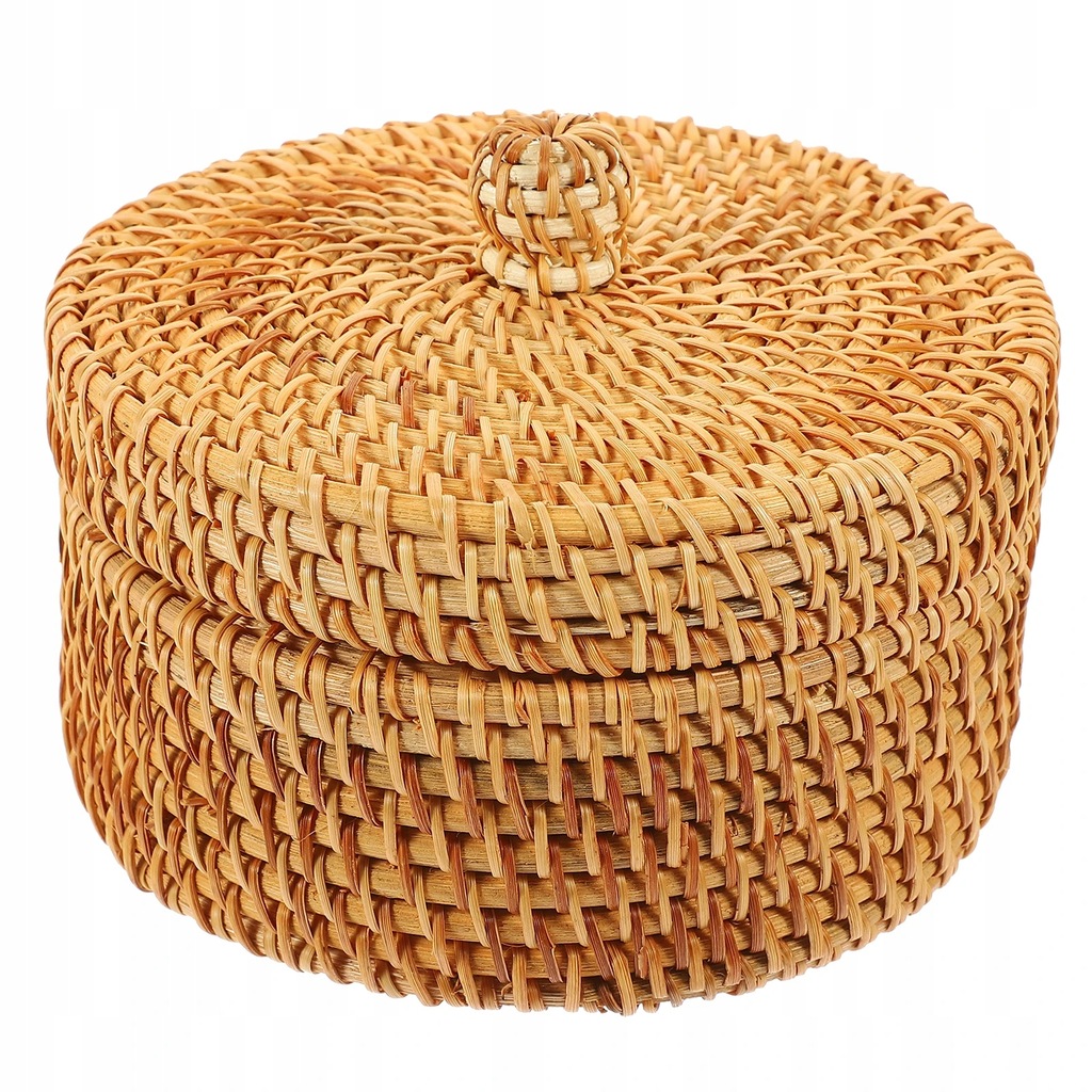 Rattan Woven Round Box Household Rattan Tea Leaf - 13789091314 ...