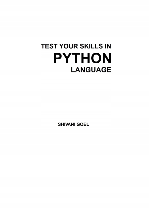 Test your skills in Python Language - Shivani Goel - 9399372308 ...