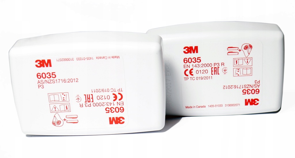 Filtr przeciwpyłowy P3 3M 6035 kpl. (2 sztuki) - 7695517399 - oficjalne archiwum Allegro
