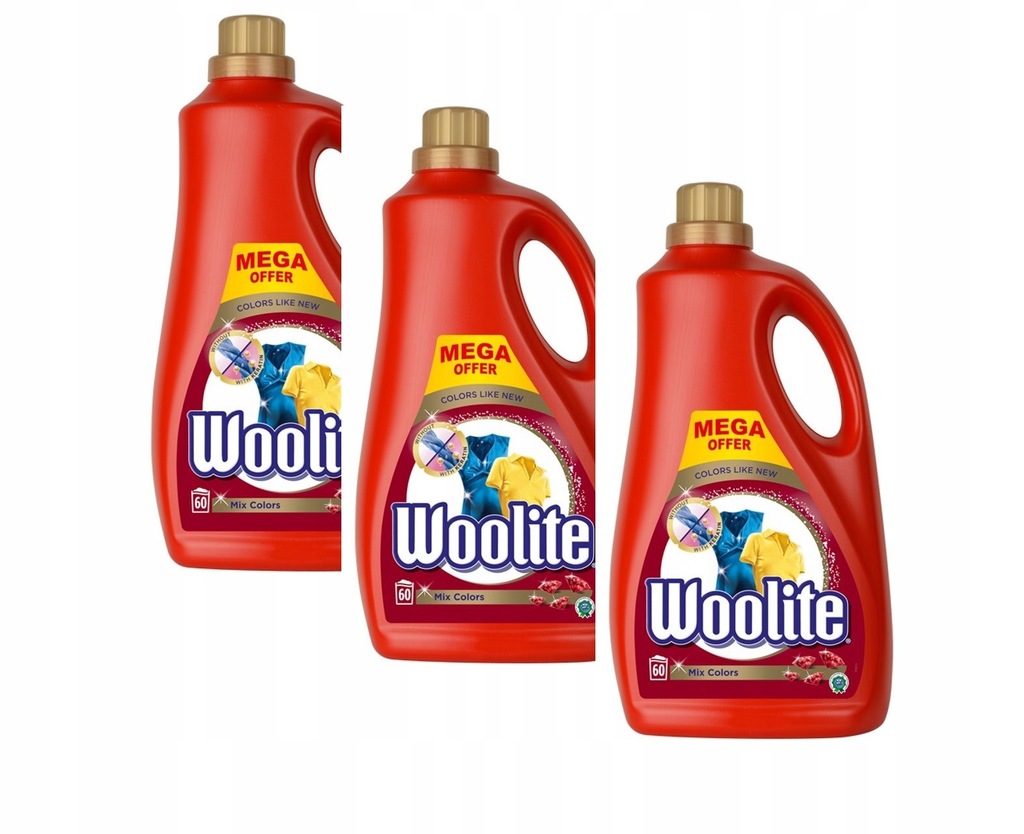 Woolite Colors Płyn do prania kolorów 3x3.6L - 11045033291 - oficjalne ...
