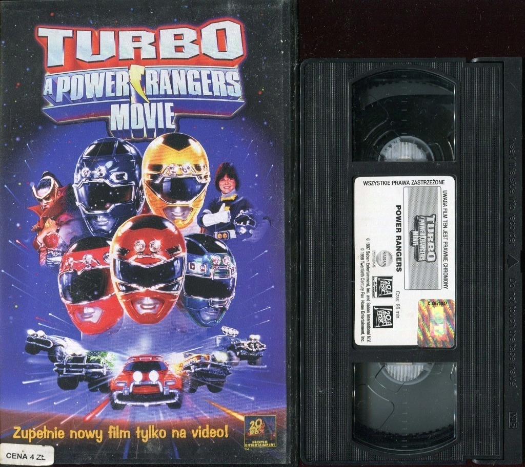Turbo: A Power Rangers Movie. Kaseta VHS - 12855759856 - oficjalne ...