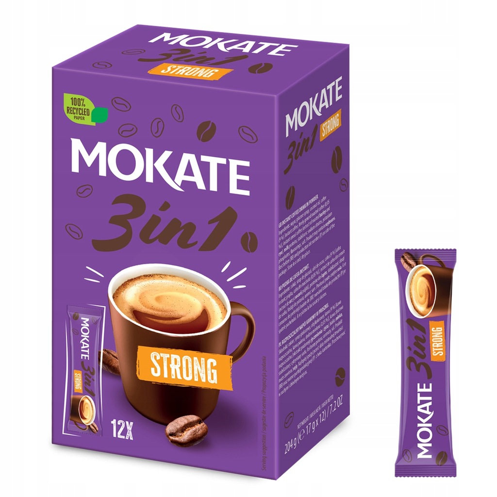 Napój Kawowy 3w1 Strong Mokate Mix Kawowy Instant 3in1 12 saszetek - 15322786665 - oficjalne ...