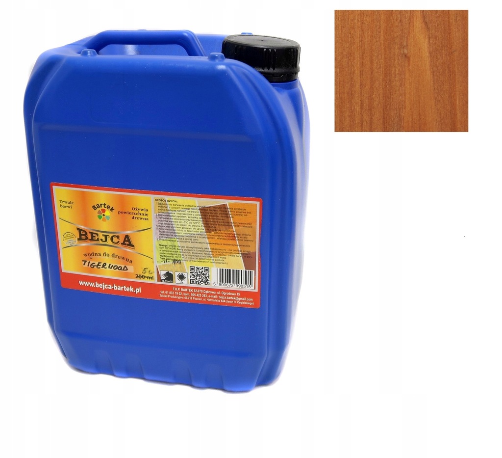 BEJCA WODNA DO DREWNA TIGERWOOD BEJCA BARTEK 5L - 11160262814 ...