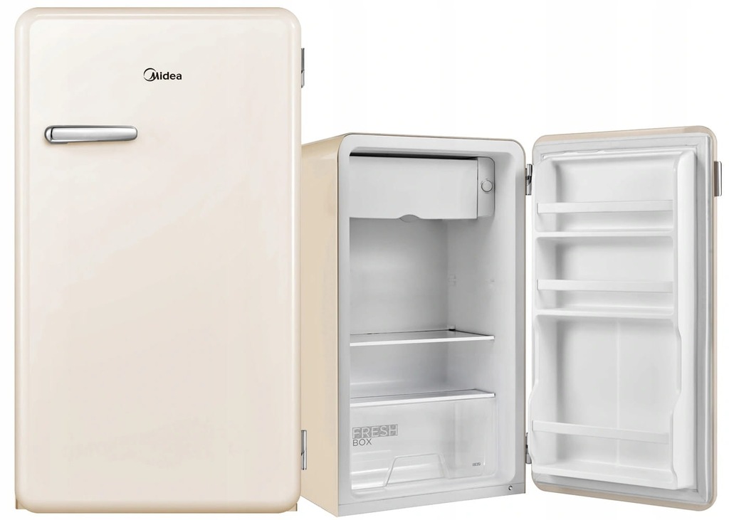 Lodówka RETRO Midea MDRD142SLF34 kremowa - 13723425660 - oficjalne ...