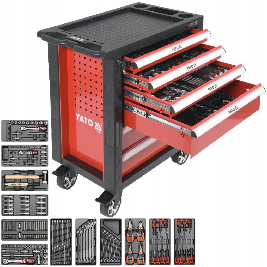 SZAFKA WÓZEK WARSZTATOWY YATO YT-55307 185 ELEM - 14601931922 - oficjalne archiwum Allegro