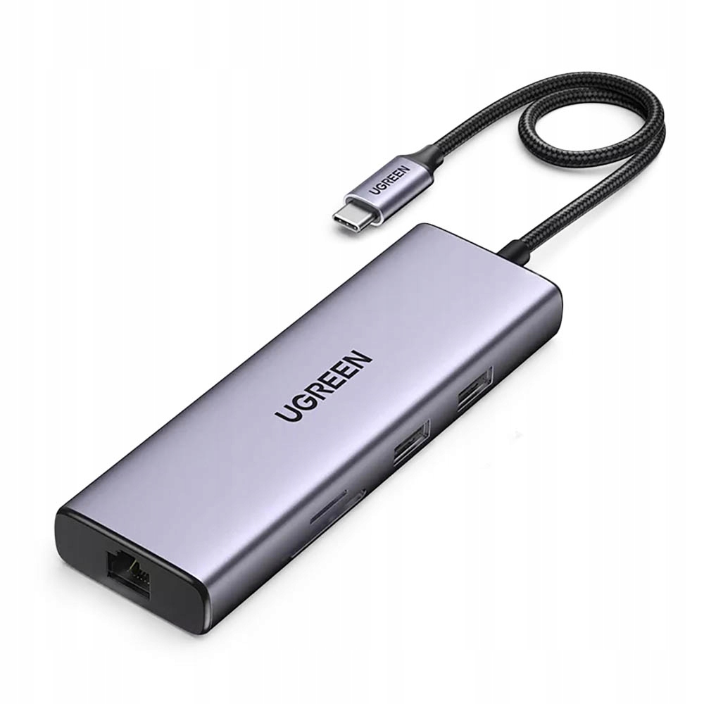 UGREEN HUB USB-C 3X USB/2X HDMI/SD I TF/USB-C/RJ45 - 12297518477 ...