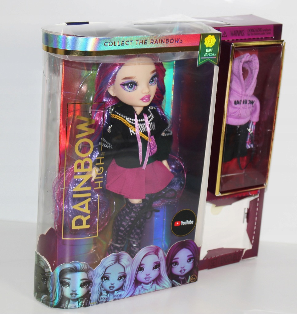 RAINBOW HIGH LALKA ZESTAW XXL MEGA FIOLETOWA MODNA - 12722473033 ...
