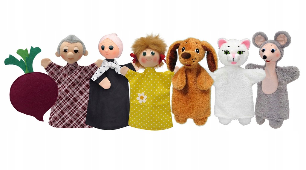 Zestaw siedmiu pacynek - Rzepka (22714P) - 12672183387 - oficjalne ...