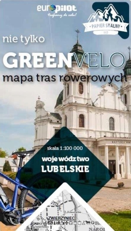 LUBELSKIE GREEN VELO MAPA ROWEROWA WODOODPORNA - 12953301568 ...