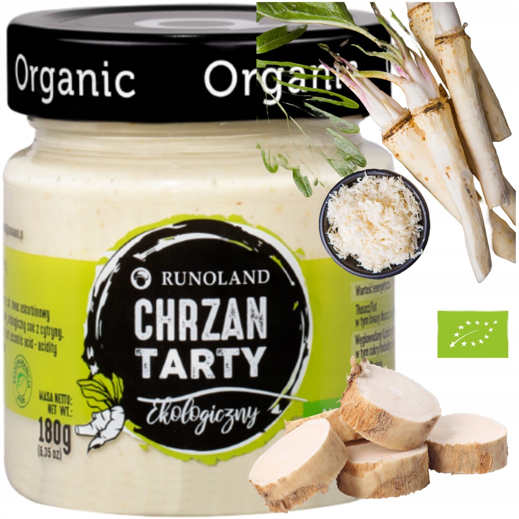 Chrzan tarty 82% - z certyfikatem rolnictwa ekologicznego i bez cukru ...