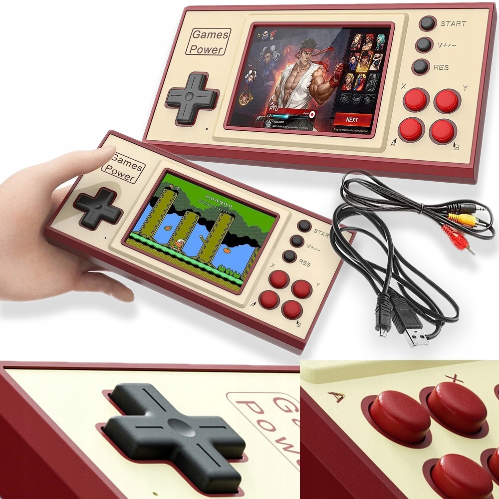 Mini konsola do gier K30 RETRO 500 GIER + TV - 13860594294 - oficjalne ...