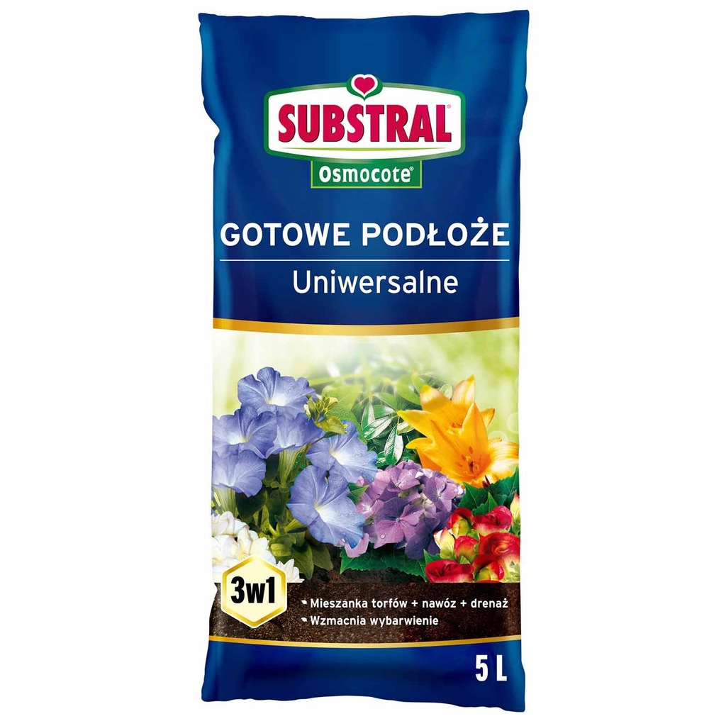 SUBSTRAL Podłoże uniwersalne do kwiatów Osmocote 5 - 12198739014 - oficjalne archiwum Allegro