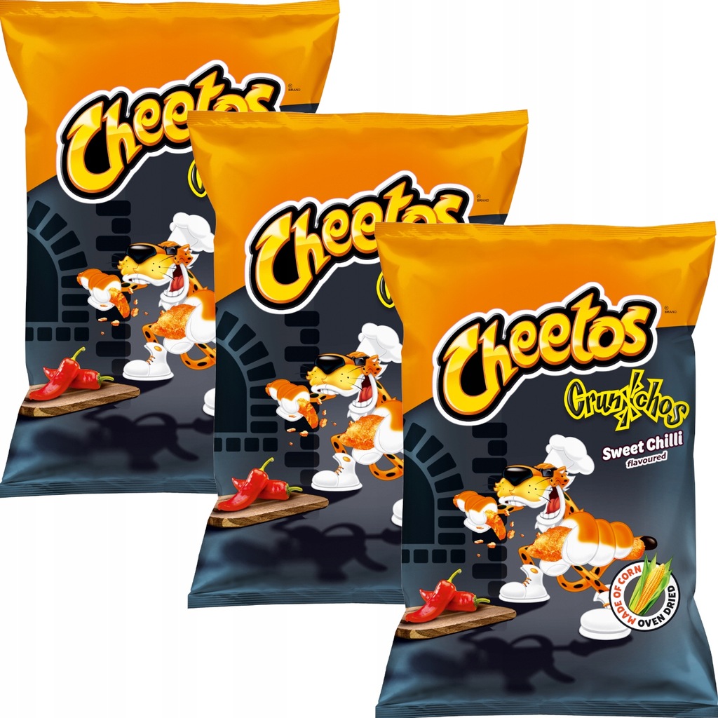 Cheetos Crunchos Sweet Chilli Chipsy 3x 95g - 13345263630 - oficjalne ...