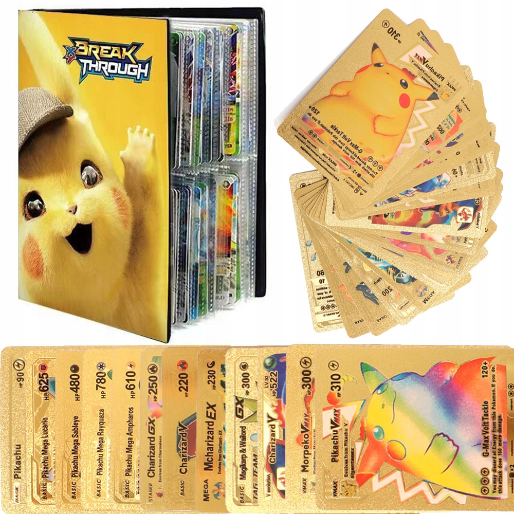 Złote Karty pokemon 55 folia Album Pikachu GRATIS - 13024465547 ... Złote Karty pokemon 55 folia Album Pikachu GRATIS - 13024465547 ...