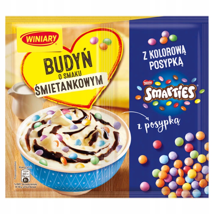 BUDYŃ Winiary ŚMIETANKOWY z Posypką SMARTIES 70g - 13317427540 ...