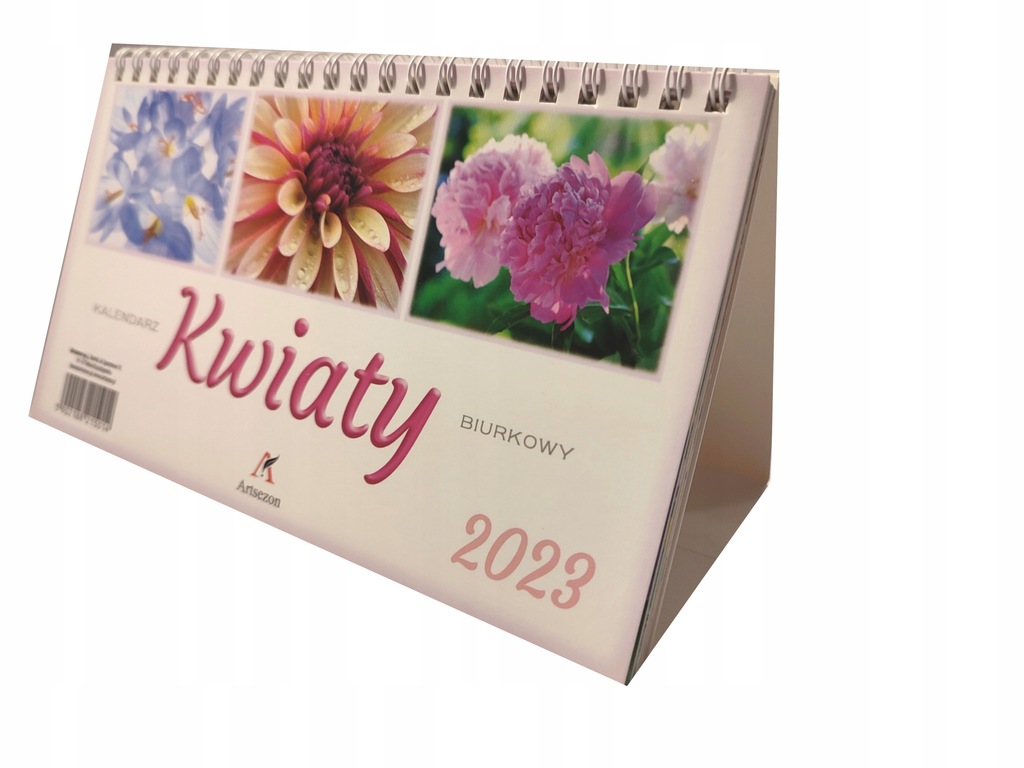 KALENDARZ BIURKOWY STOJĄCY KWIATY KWIATKI 2023 - 12608306787 - oficjalne archiwum Allegro