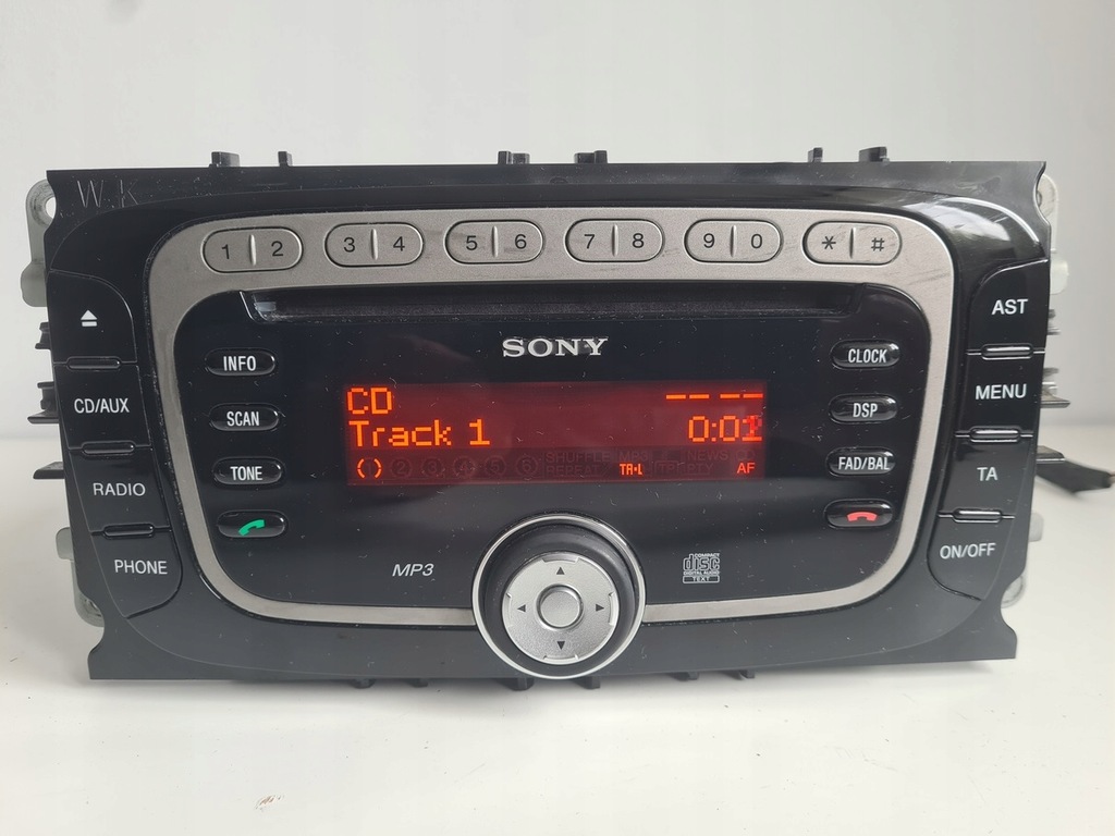 radio SONY cd mp3 ford mondeo mk4 focus mk2 c-max s-max kuga galaxy KOD ...