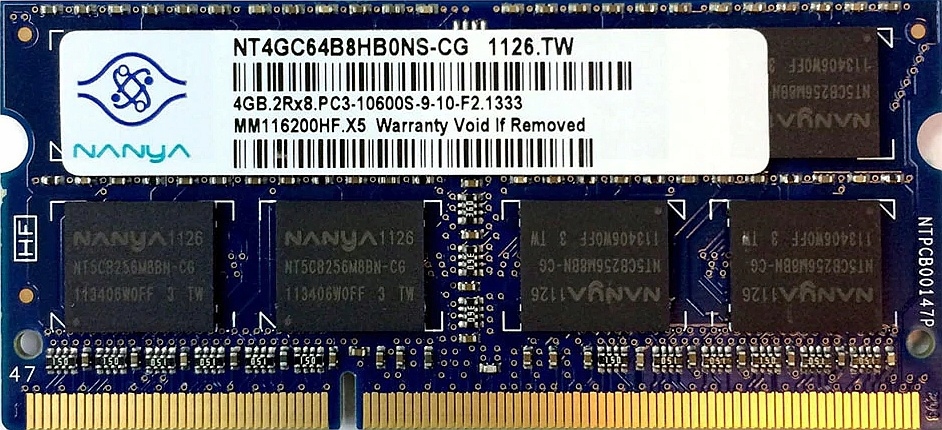 NANYA 4GB RAM PC3-10600S 1333MHz NT4GC64B8HB0NS-CG - 10872049876 - oficjalne archiwum Allegro