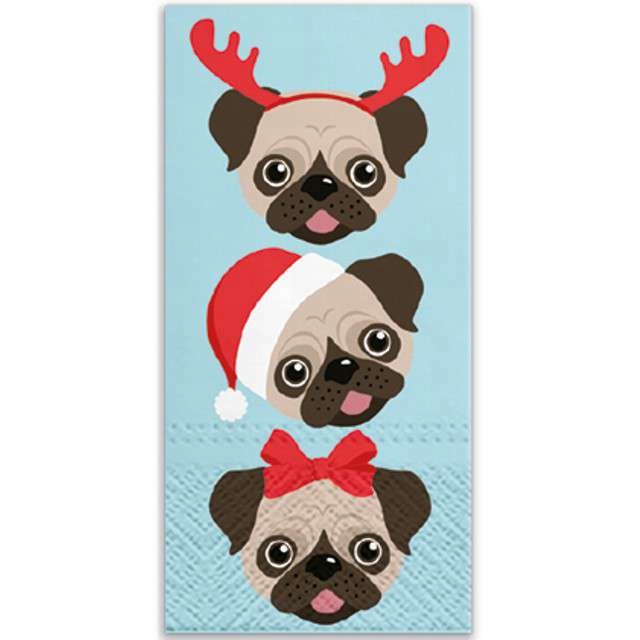 chusteczki PIESKI Boże Narodzenie MOPS święta x10 - 8658835032 ...