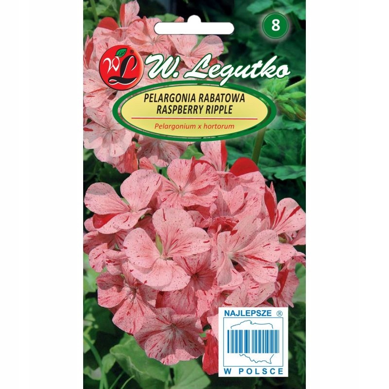 Pelargonia rabatowa RASPBERY RIPPLE pstra nasiona - 7678697874 ...