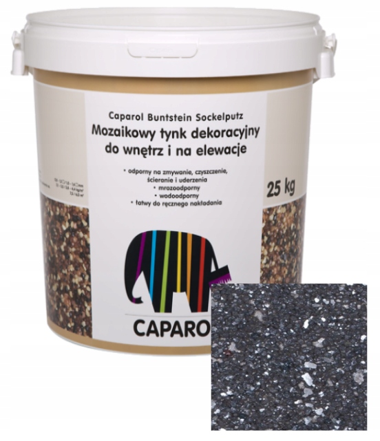 CAPAROL TYNK MOZAIKOWY DEKORACYJNY Z MIKĄ KOLOR SILVER 25 KG - 15288823906 - oficjalne archiwum ...