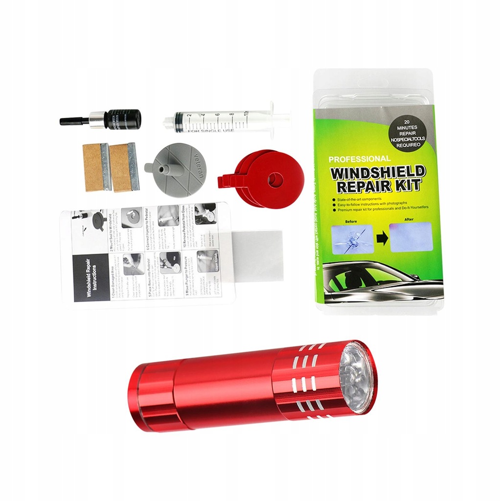 Car Windshield Crack Repair Kit Glass Crack Repair Curing Lamp Style B ...