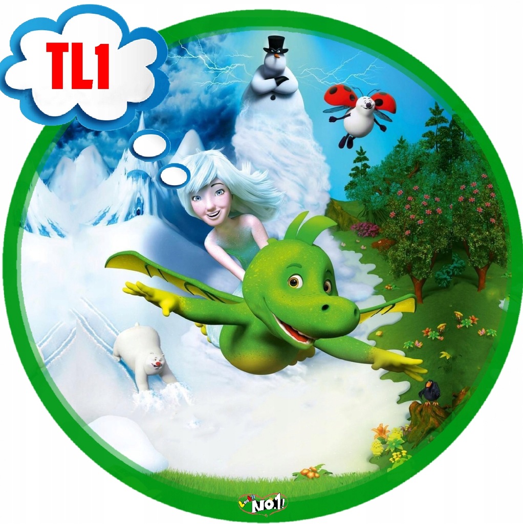 Smok Tabaluga Bajka HD, Opłatek na Tort 20cm - 9001080401 - oficjalne ...