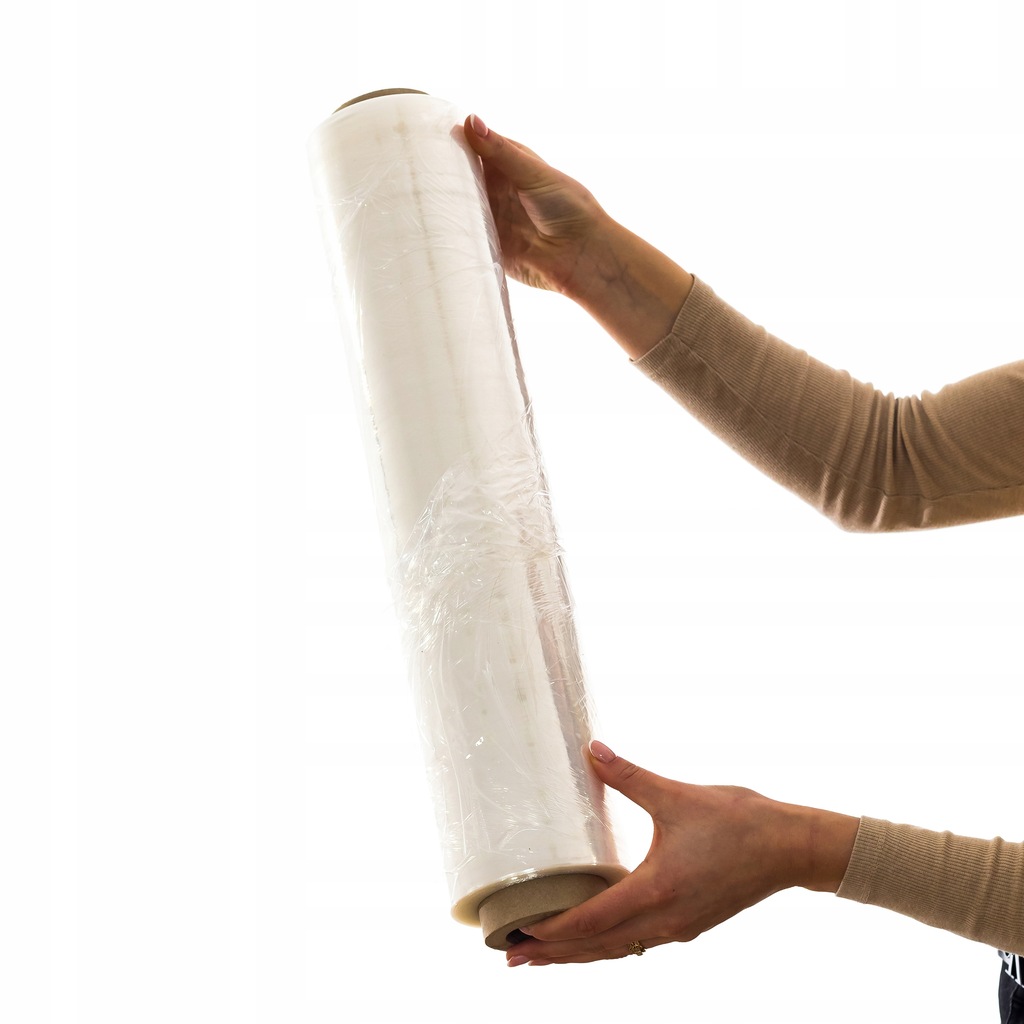 Folia Stretch Strecz Mocna 1,5kg Brutto Bezbarwna Transparent Rolka ...