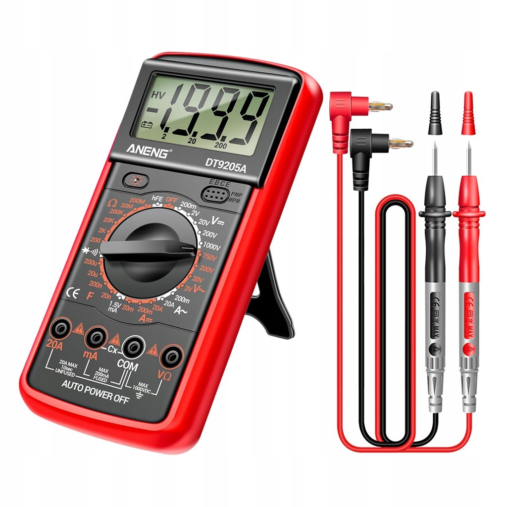 DT9205A Handheld Digital Multimeter Ohm age Amp Test Meter /DC age Amp ...