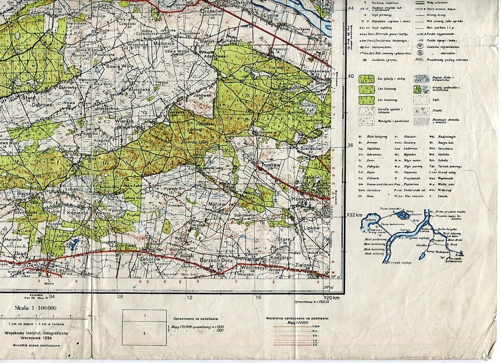 MODLIN :: niemiecka mapa wojskowa : ok. 1940 - 13292360677 - oficjalne ...