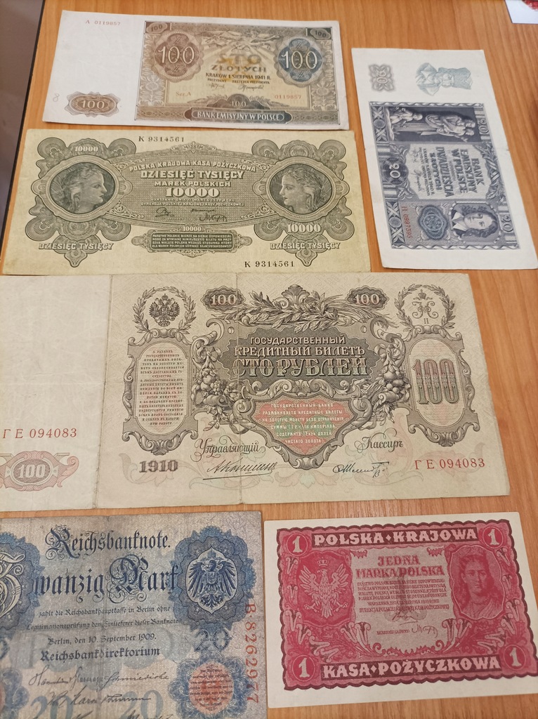 Stare Banknoty Przedwojenne 53 sztuki - 12410424169 - oficjalne ...
